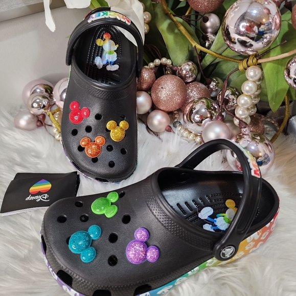 CROCS | Shoes | Crocs Classic Disney Rainbow Celebration Clog Brand New ...